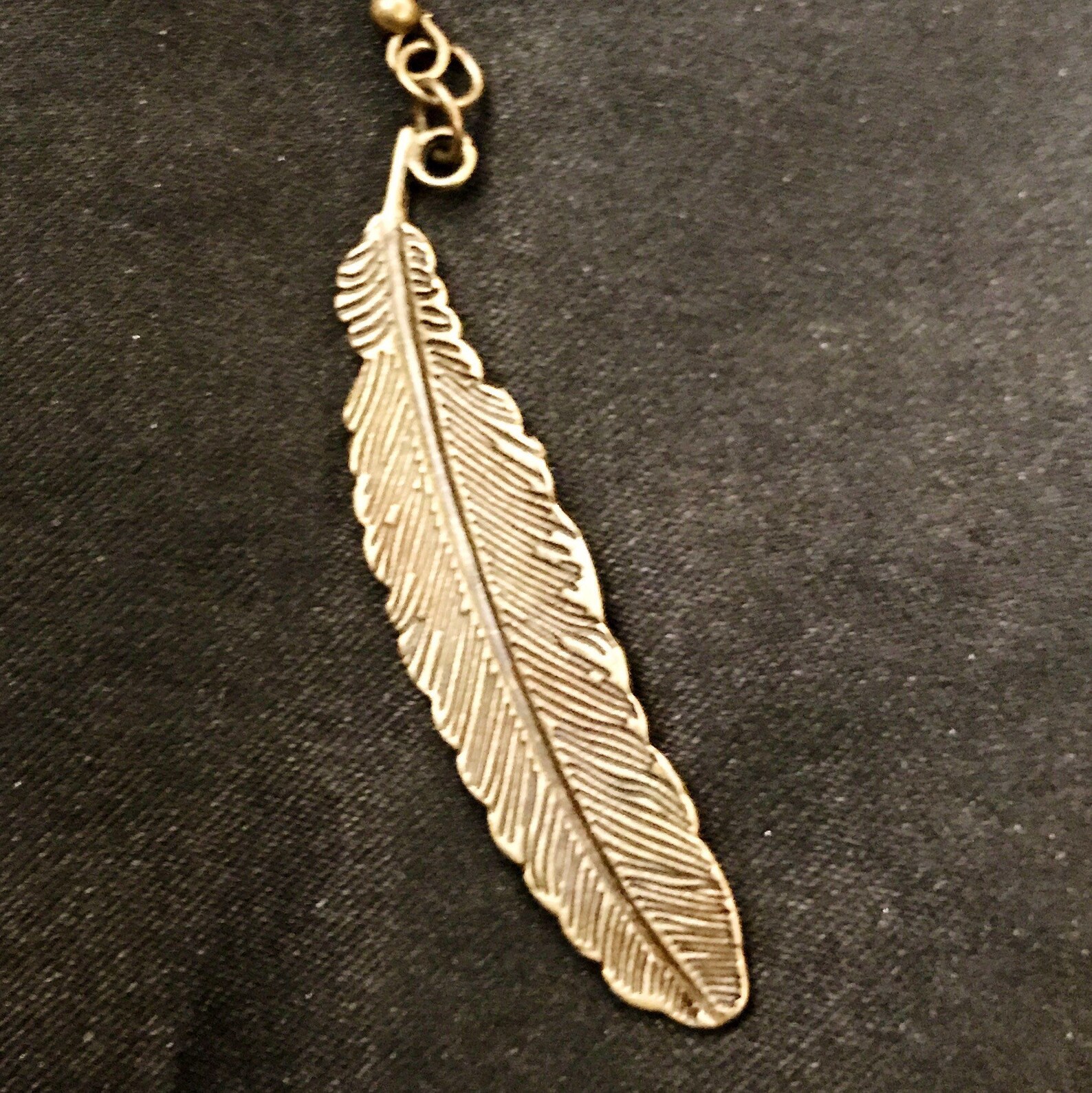 Bronze Earrings Bronze Feathers Bird Feather Feather | Etsy