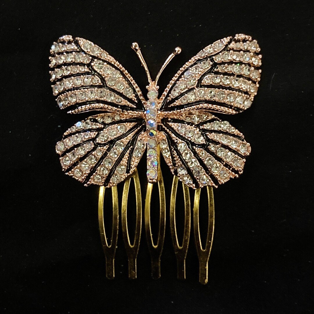 Gold Butterfly Monarch Butterfly Jeweled Butterfly - Etsy