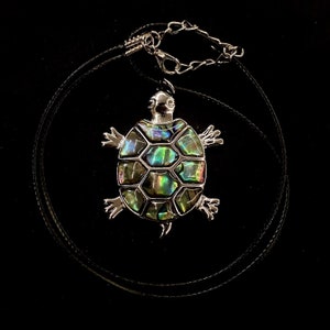Turtle Necklace, Tortoise Necklace, Sea Turtle, Abalone Turtle, Animal ...