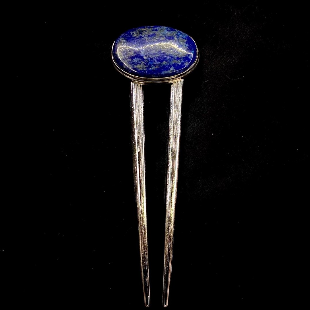 Lapis Lazuli Hair, Lapis Hair Fork, Lapis Lazuli Fork, Blue Stone, Semi ...