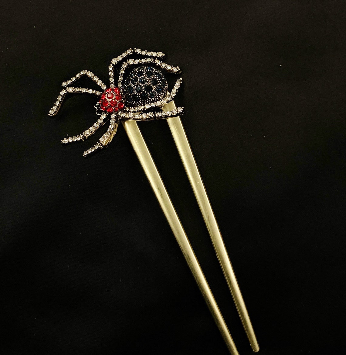 Gold Spider, Spider Hair Fork, Goth Hair Fork, Gold Hair Fork, Spider ...