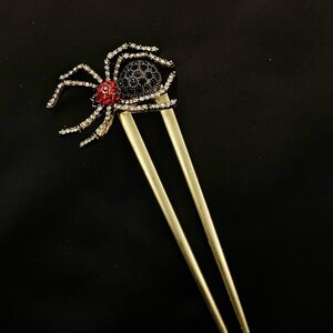 Gold Spider, Spider Hair Fork, Goth Hair Fork, Gold Hair Fork, Spider ...