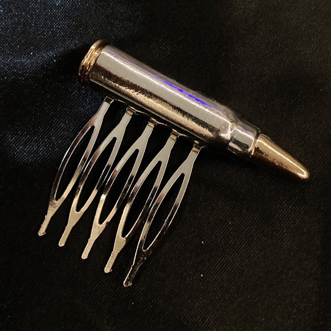 Silver Hair Comb, Gold and Silver, Bullet Hair Comb, Ammo Hair Comb ...
