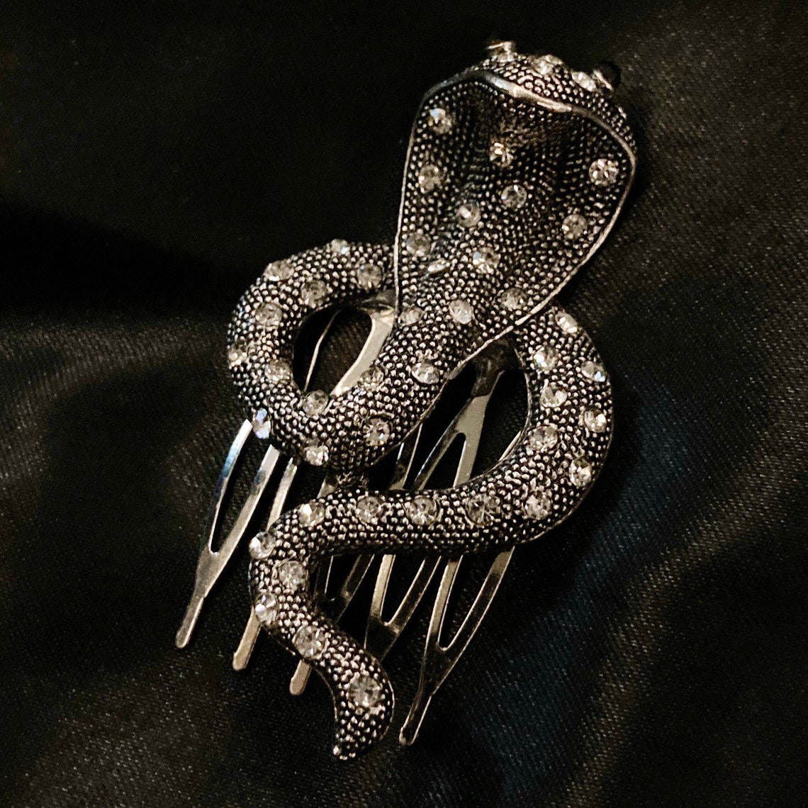 Snake Hair Comb Silver Snake Cobra Hair Comb Snake Jewelry | Etsy