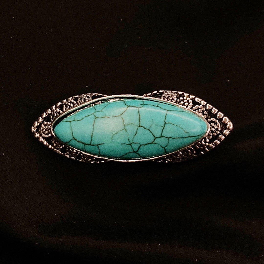 Turquoise Hair Clip, Alligator Clip, Turquoise Hair, Turquoise Stone ...