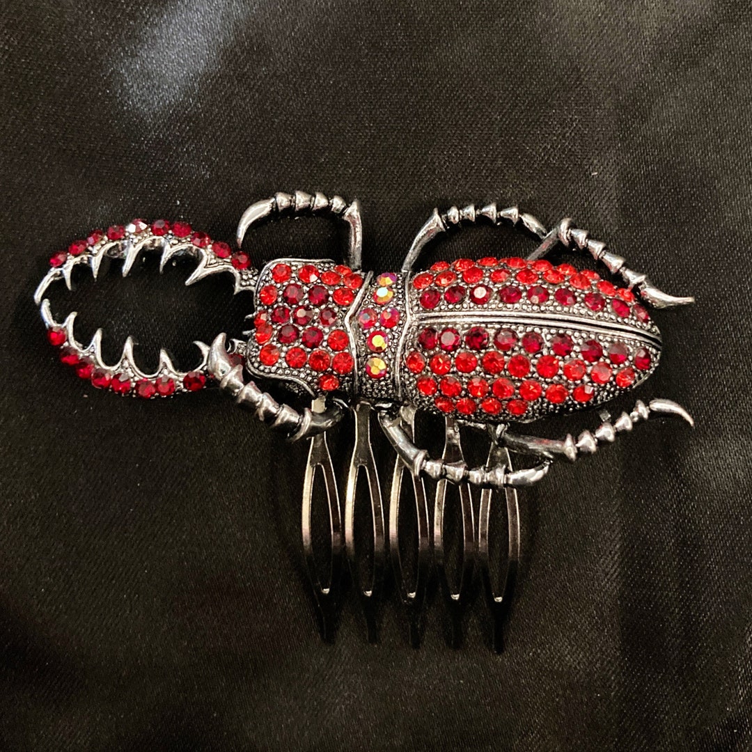 Red Beetle, Large Hair Comb, Beetle Hair Comb, Red Bug, Insect Hair ...