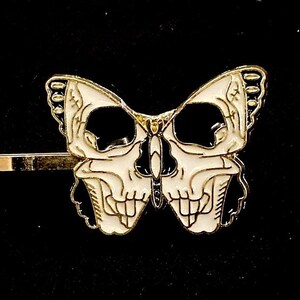 Skull Moth, Moth Hair Pins, Moth Bobby Pins, Skull Hair Pin, Skull ...