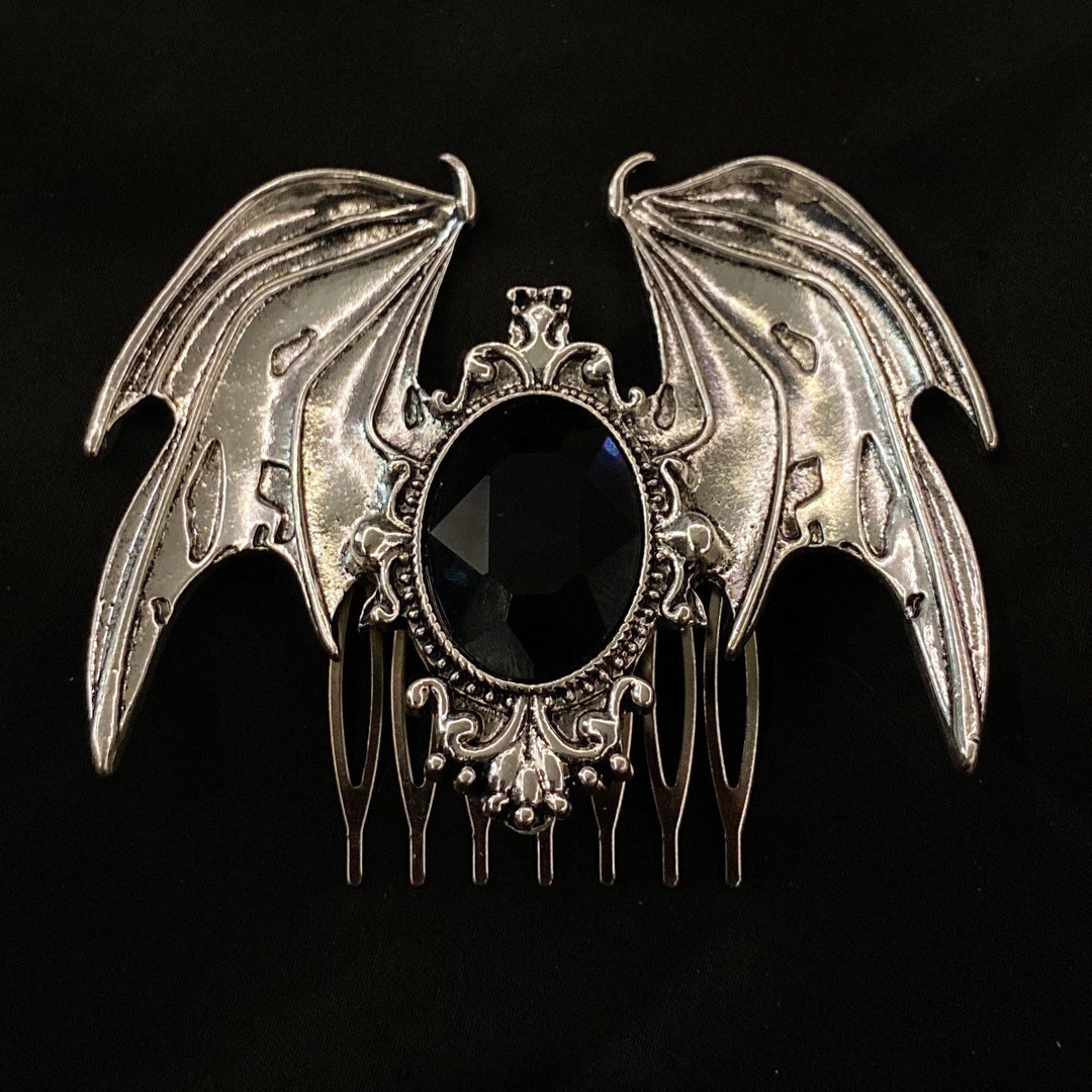 Bat Hair Comb, Goth Hair Comb, Gothic Hair Comb, Wing Hair Comb, Bat ...
