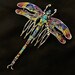 Dragonfly Hair Comb, Articulated Tail, Rainbow Dragonfly, Jeweled Hair ...