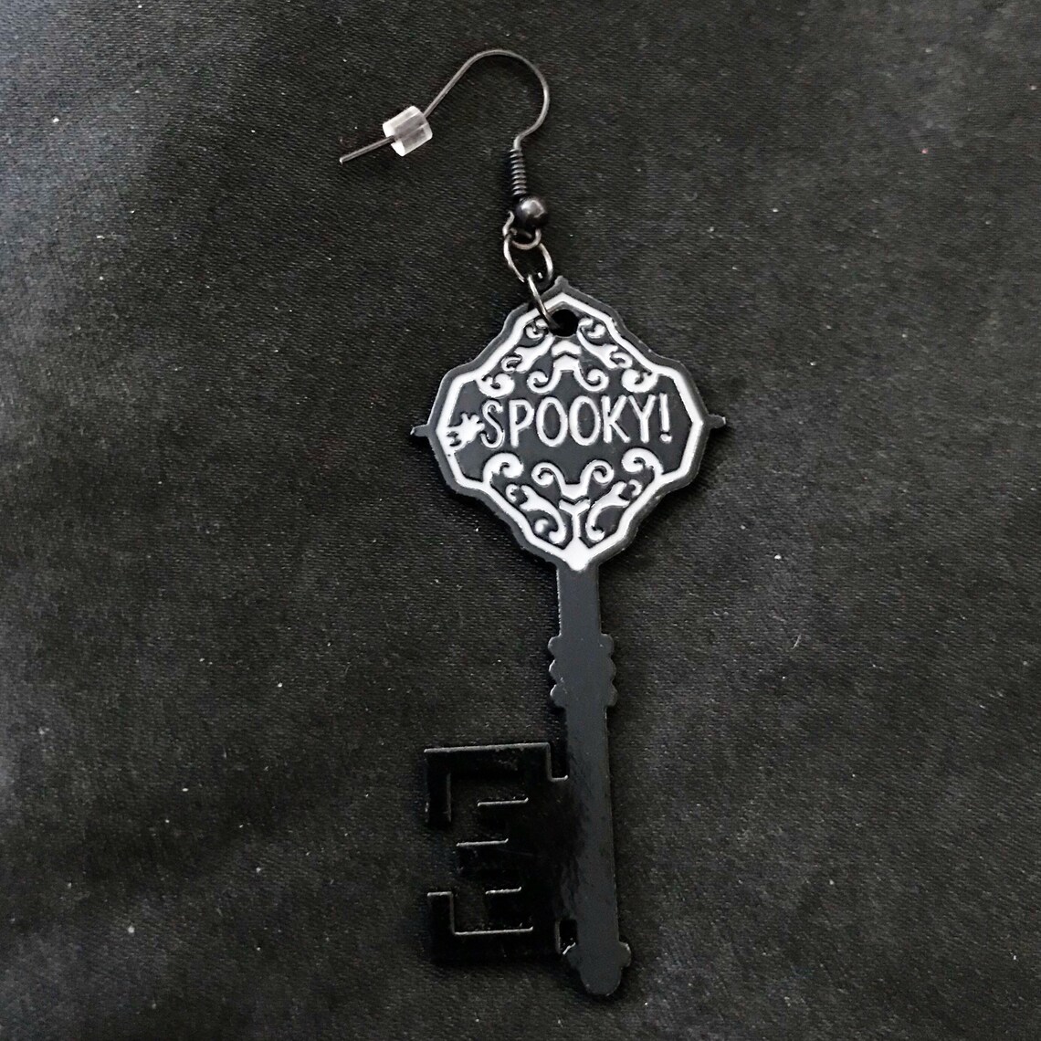 Spooky Black Key Skeleton Key Earring Skeleton Keys Black - Etsy