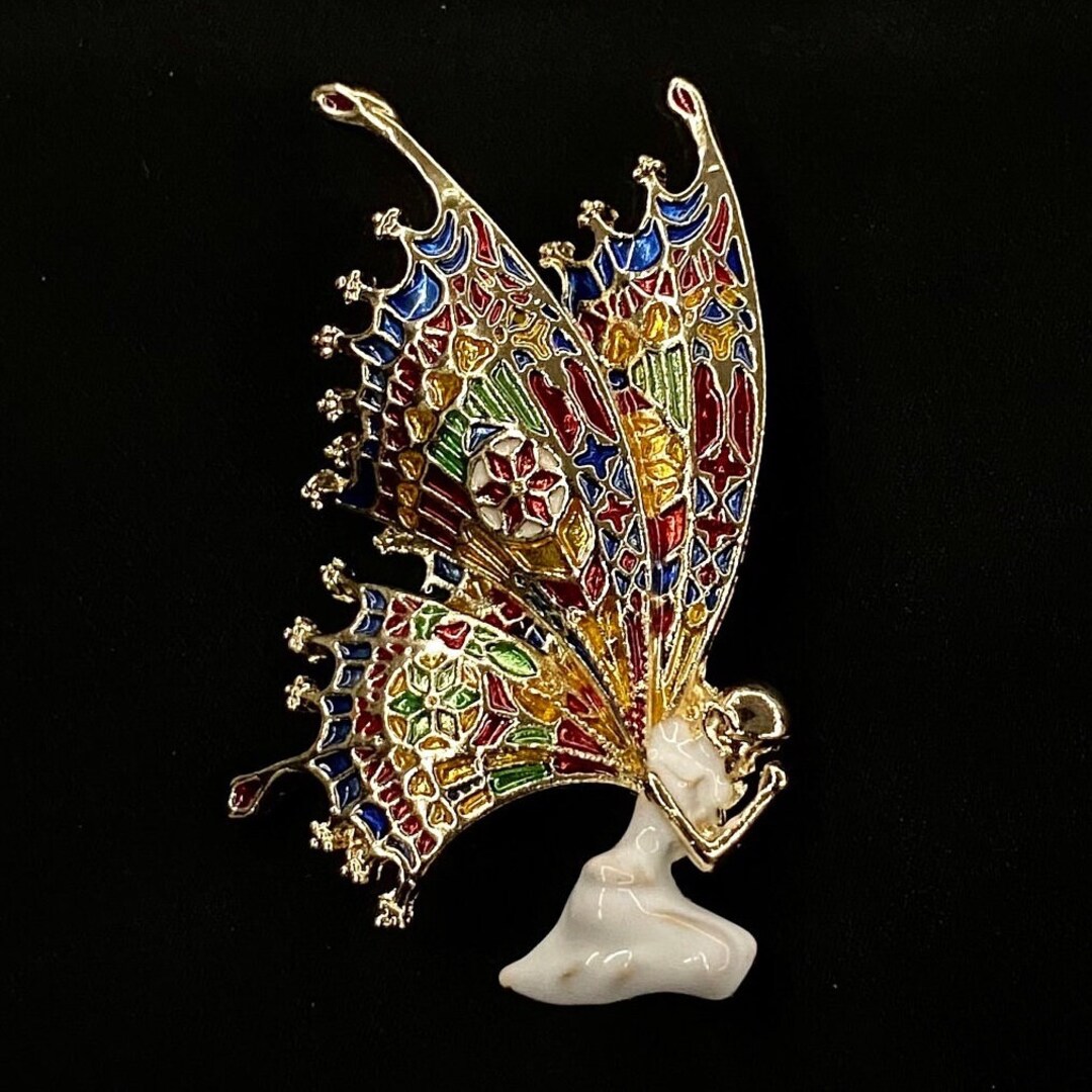 Kneeling Fairy, Praying Fairy, Rainbow Fairy, Nymph Brooch, Fairy ...