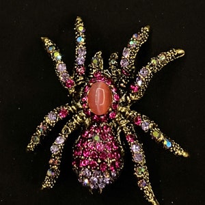 Gold Spider, Black Spider, Purple Spider, Pink Spider, Spider Brooch ...