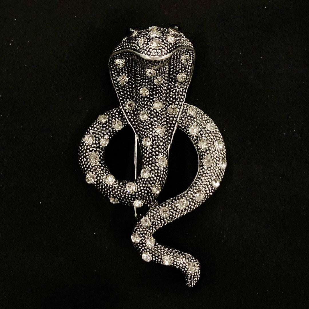 Snake Brooch, Snake Pin, Silver Snake, Silver Snake Pin, Silver Snake ...