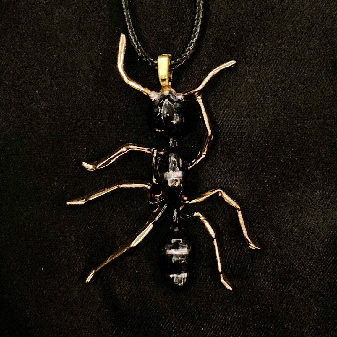 Black Gold Ant Ant Necklace Carpenter Ant Ant Pendant Ant - Etsy