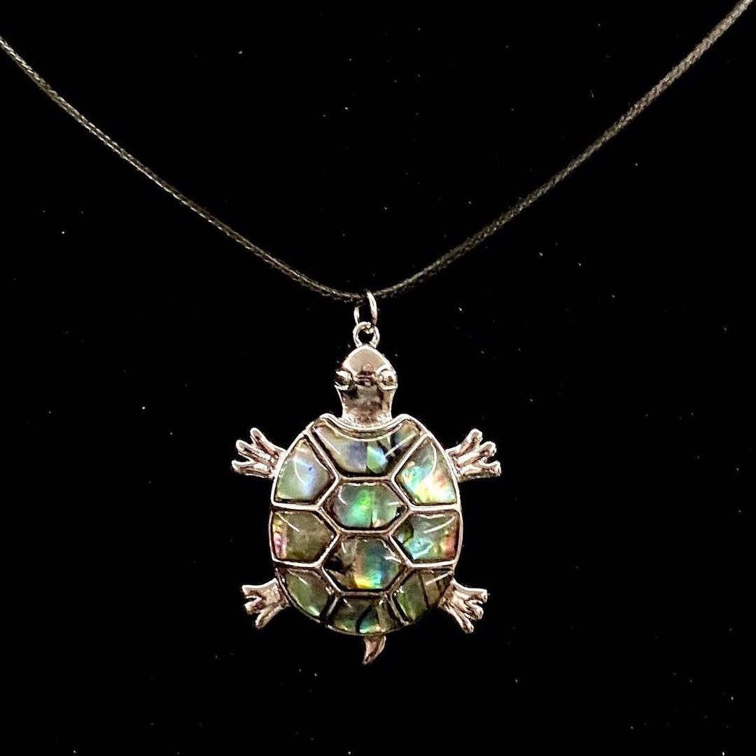 Turtle Necklace, Tortoise Necklace, Sea Turtle, Abalone Turtle, Animal ...