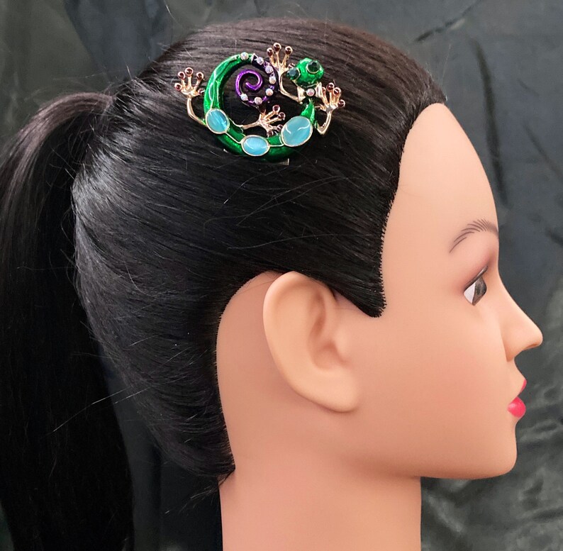 Gecko Hair Comb Lizard Hair Comb Green Gecko Green Lizard - Etsy