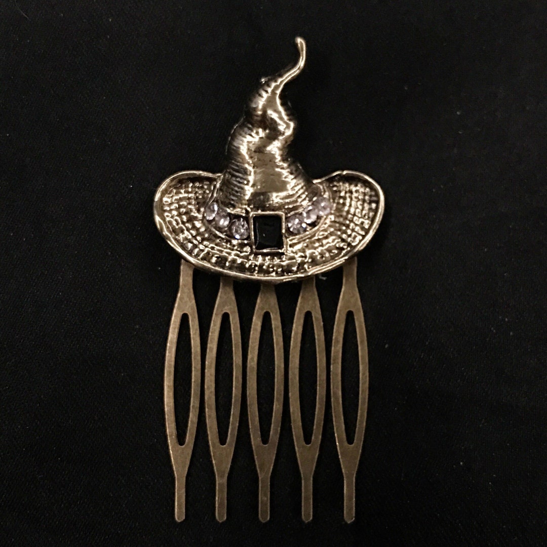 Witches Hat, Witch Hair Comb, Witches Hat Hair, Witches Hat Comb, Gold ...