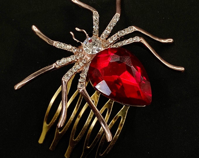 Gold Spider Spider Hair Comb Goth Hair Comb Gold Hair Comb - Etsy