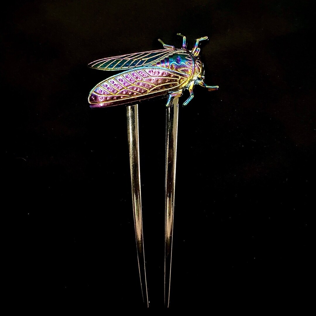 Silver Cicada Titanium Cicada Rainbow Cicada Silver Hair - Etsy