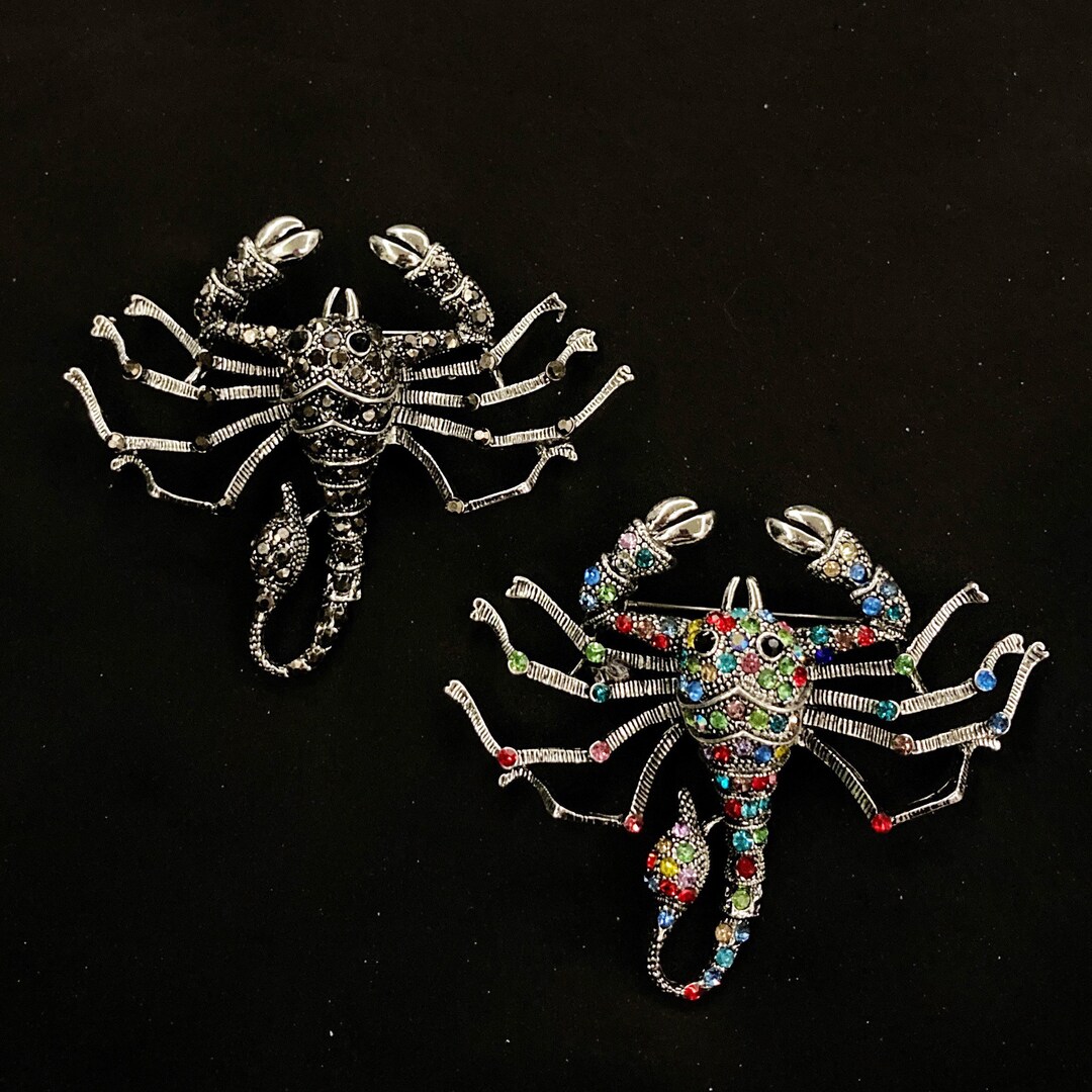 Silver Scorpion, Black Scorpion, Rainbow Scorpion, Scorpion Brooch ...