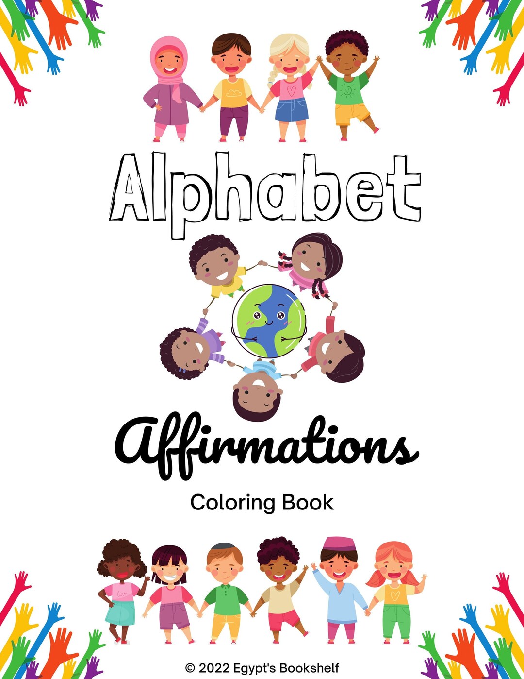 Printable Alphabet Affirmations Coloring Pages With Cursive, Print, and ...