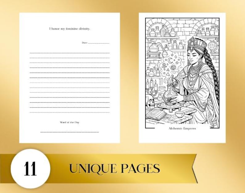 Black Queens Coloring Pages | Affirmations, Journaling (printable PDF ...