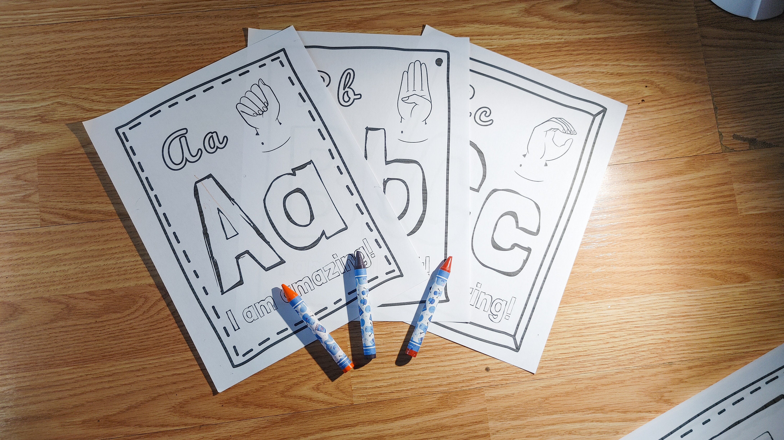 Printable Alphabet Affirmations Coloring Pages With Cursive, Print, and ...
