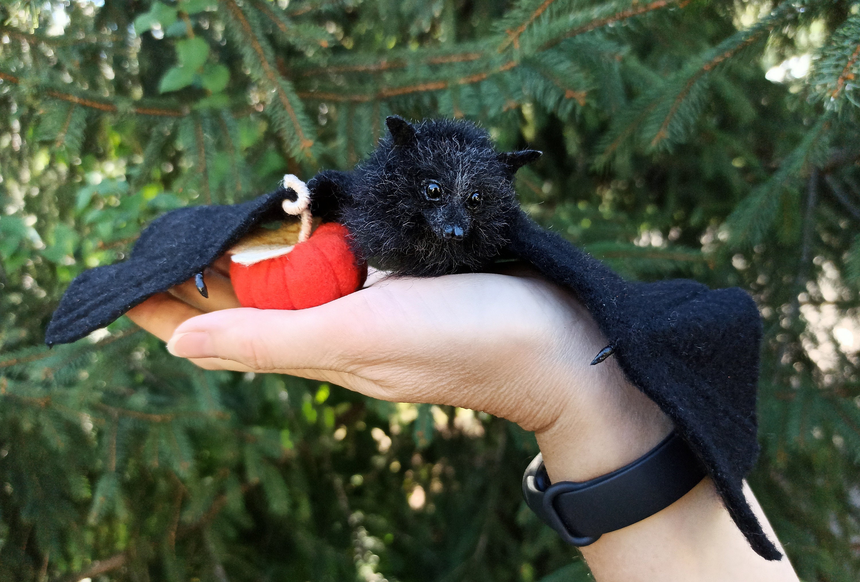 Little Bat miniature/Halloween/Flying Fox/Black bat/Pet | Etsy