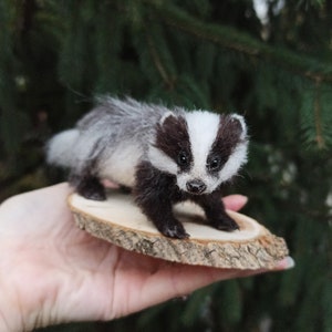 Badger Miniature/badger/custom Order/pet Portrait/sculpture/dollhouse ...