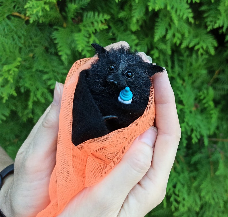 Little Bat Miniature/halloween/flying Fox/black Bat/pet | Etsy