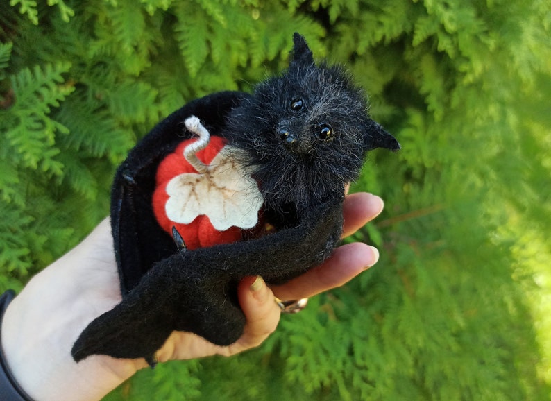 Little Bat Miniature/halloween/flying Fox/black Bat/pet | Etsy
