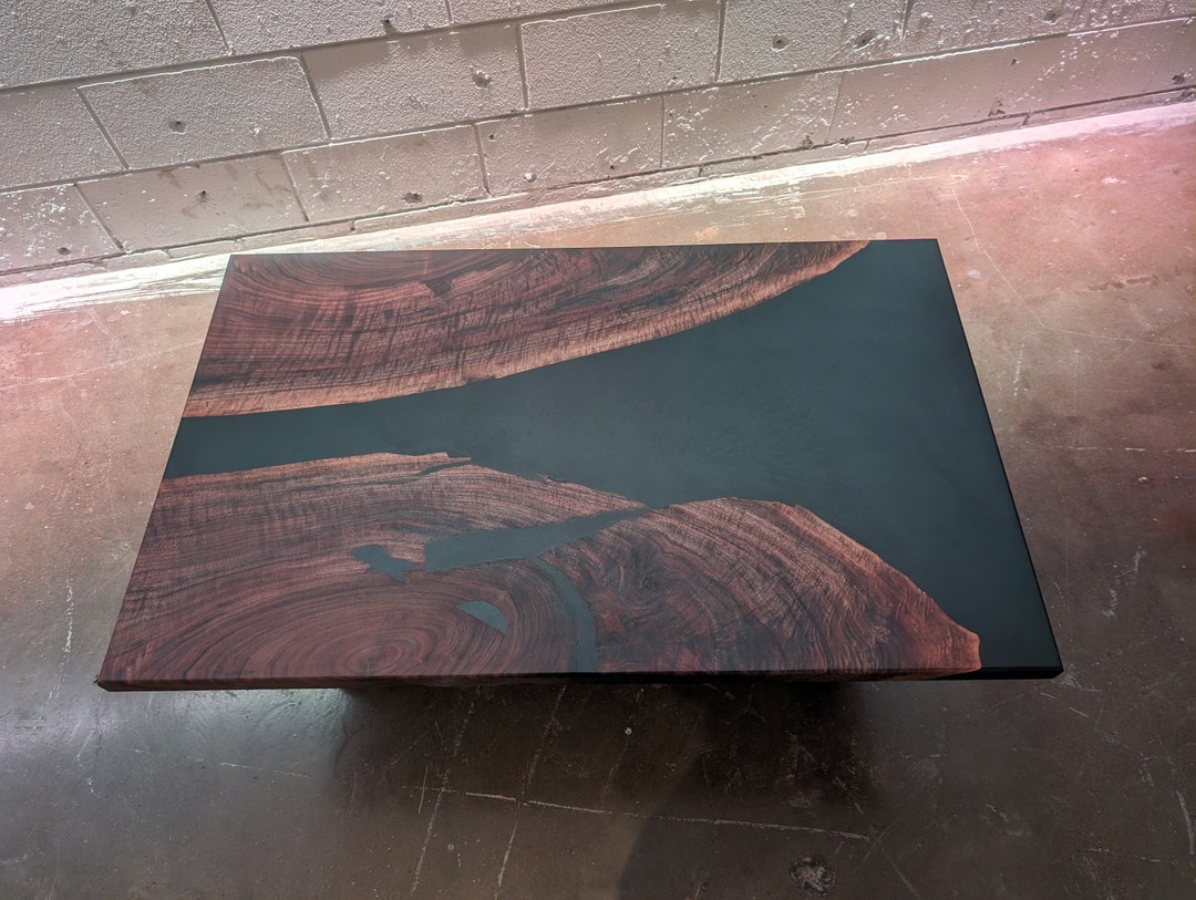 Black Walnut Epoxy Coffee Table - Etsy