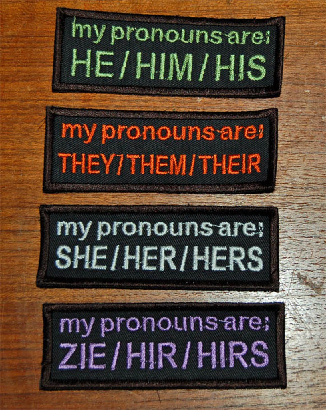 Embroidered Patch my Pronouns Are - Etsy UK