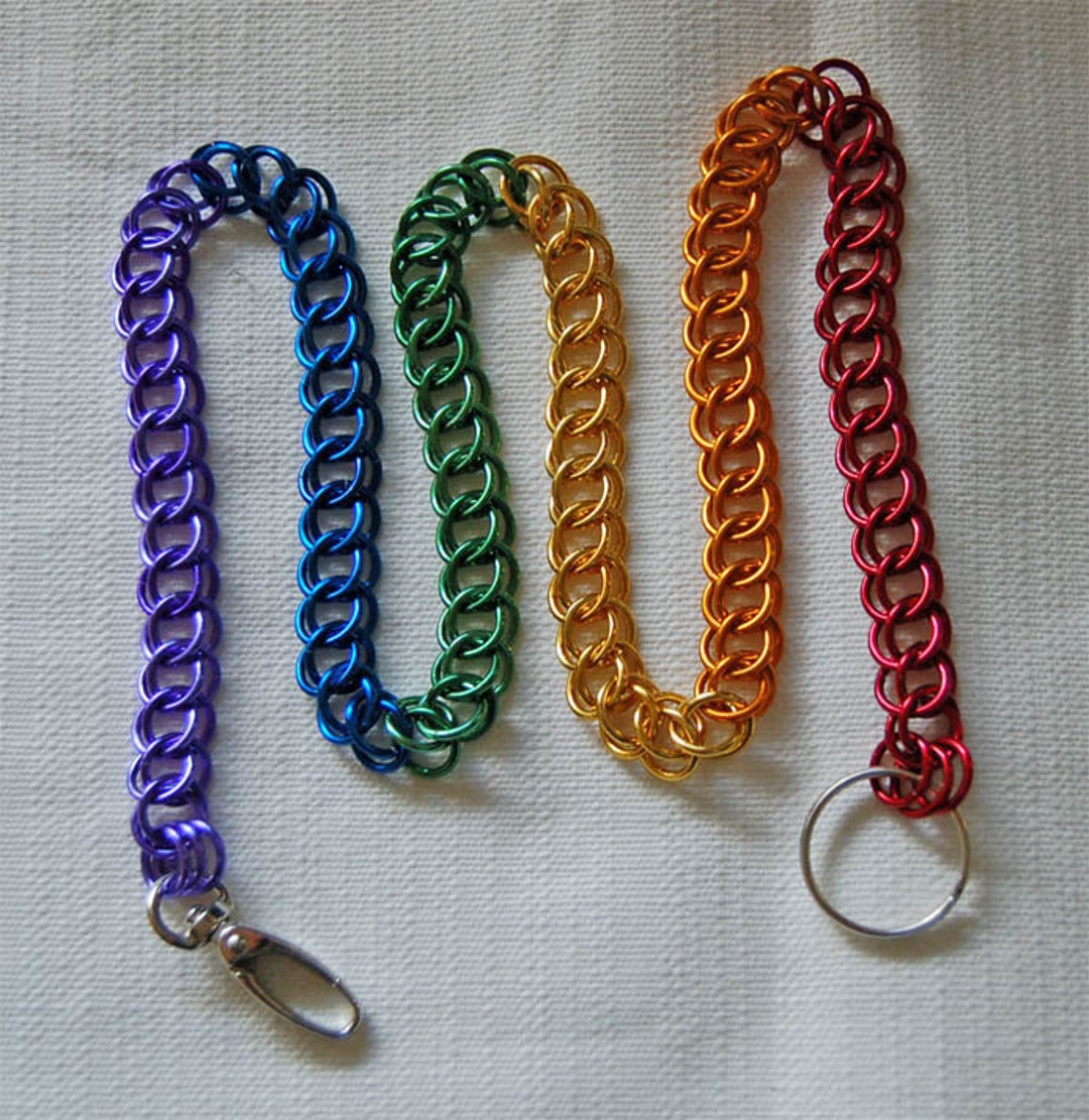 Rainbow Gay Pride Aluminium Wallet Chain - Etsy