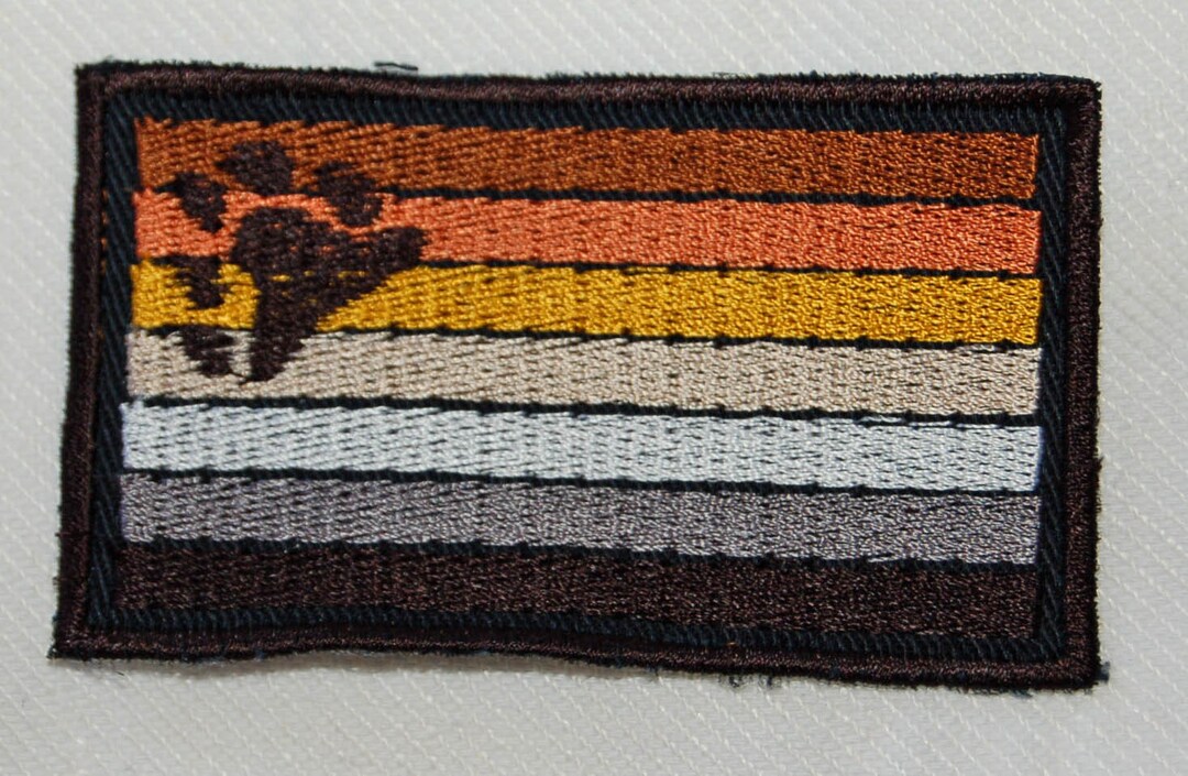 Bear Pride Flag Embroidered Patch Badge - Etsy