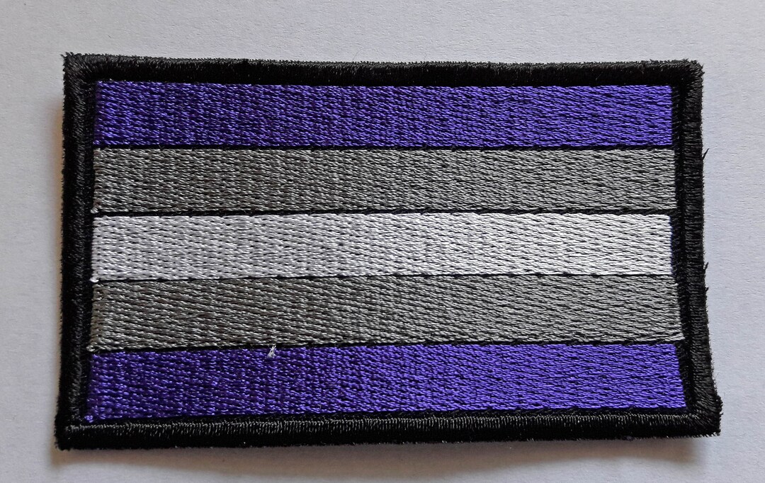 Grey-a Pride Flag Embroidered Patch - Etsy