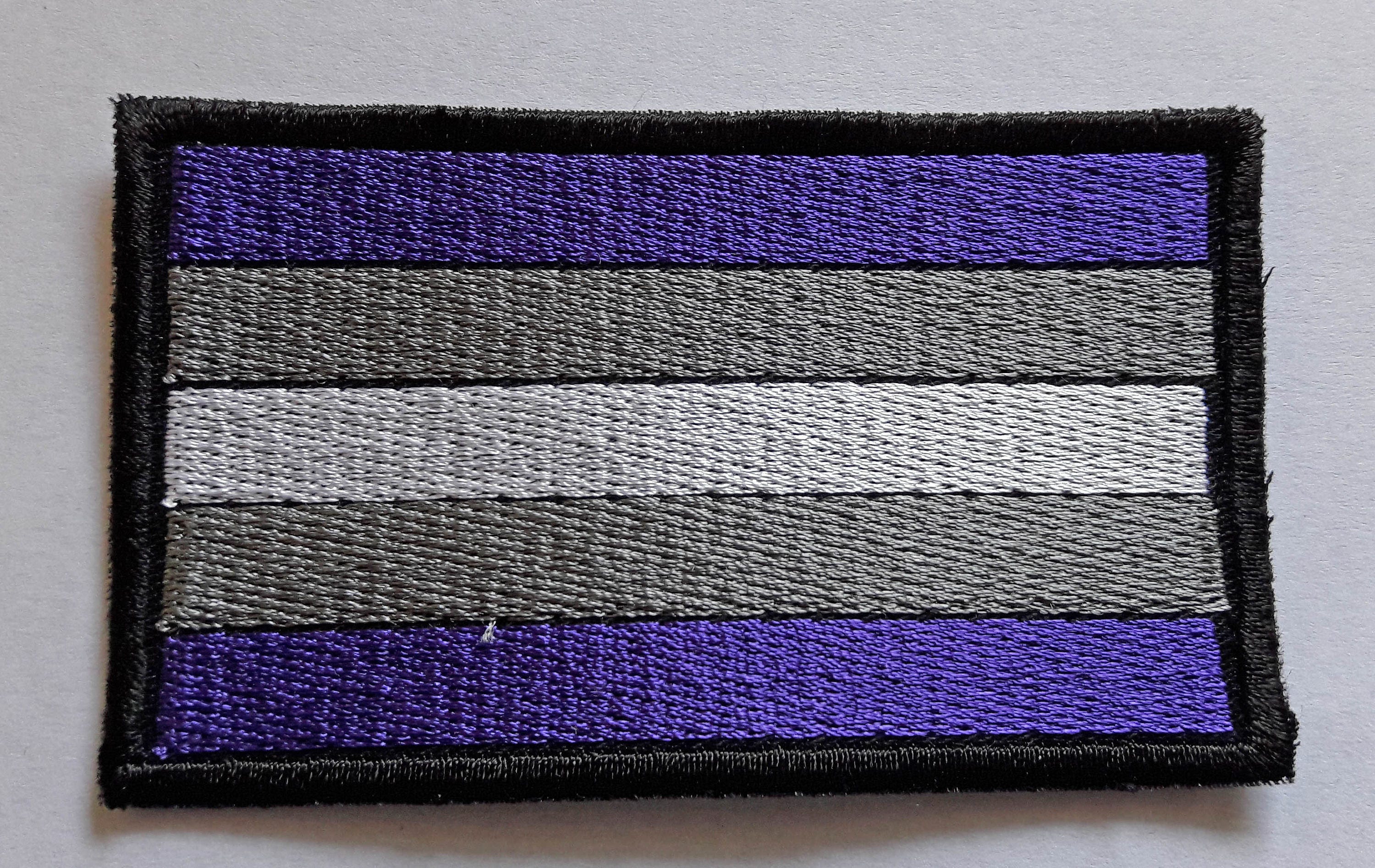 Grey-a Pride Flag Embroidered Patch - Etsy