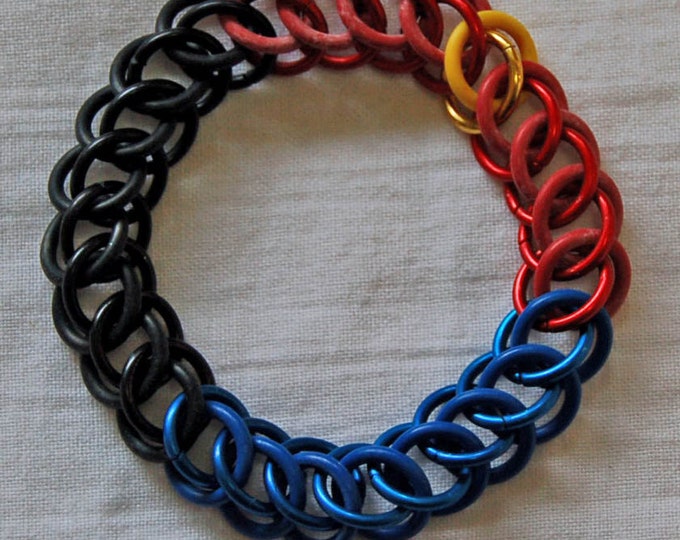 Stretchy Polyamory Poly Pride Chainmaille Bracelet - Etsy