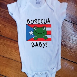 Baby 1 Piece Bodysuit boricua Baby Puerto Rico Island Flag for the New ...