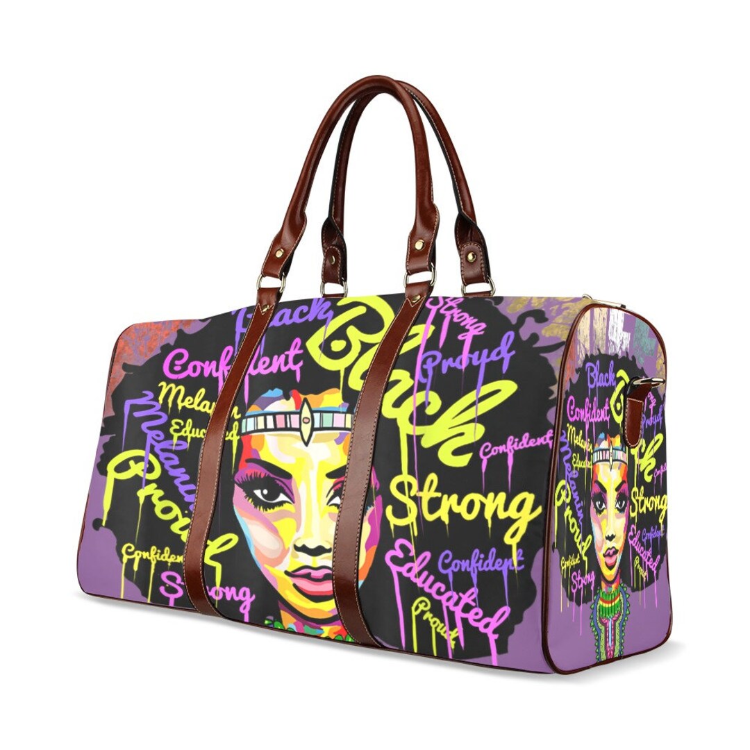 Strong Proud Graffiti Beautiful Print African American Woman Travel ...
