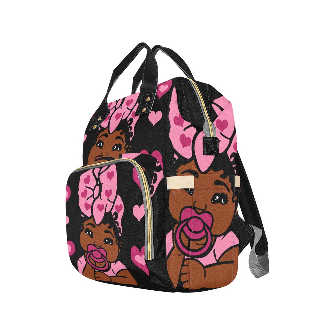 African American Baby Girl Backpack Diaper Clothing Bottles - Etsy