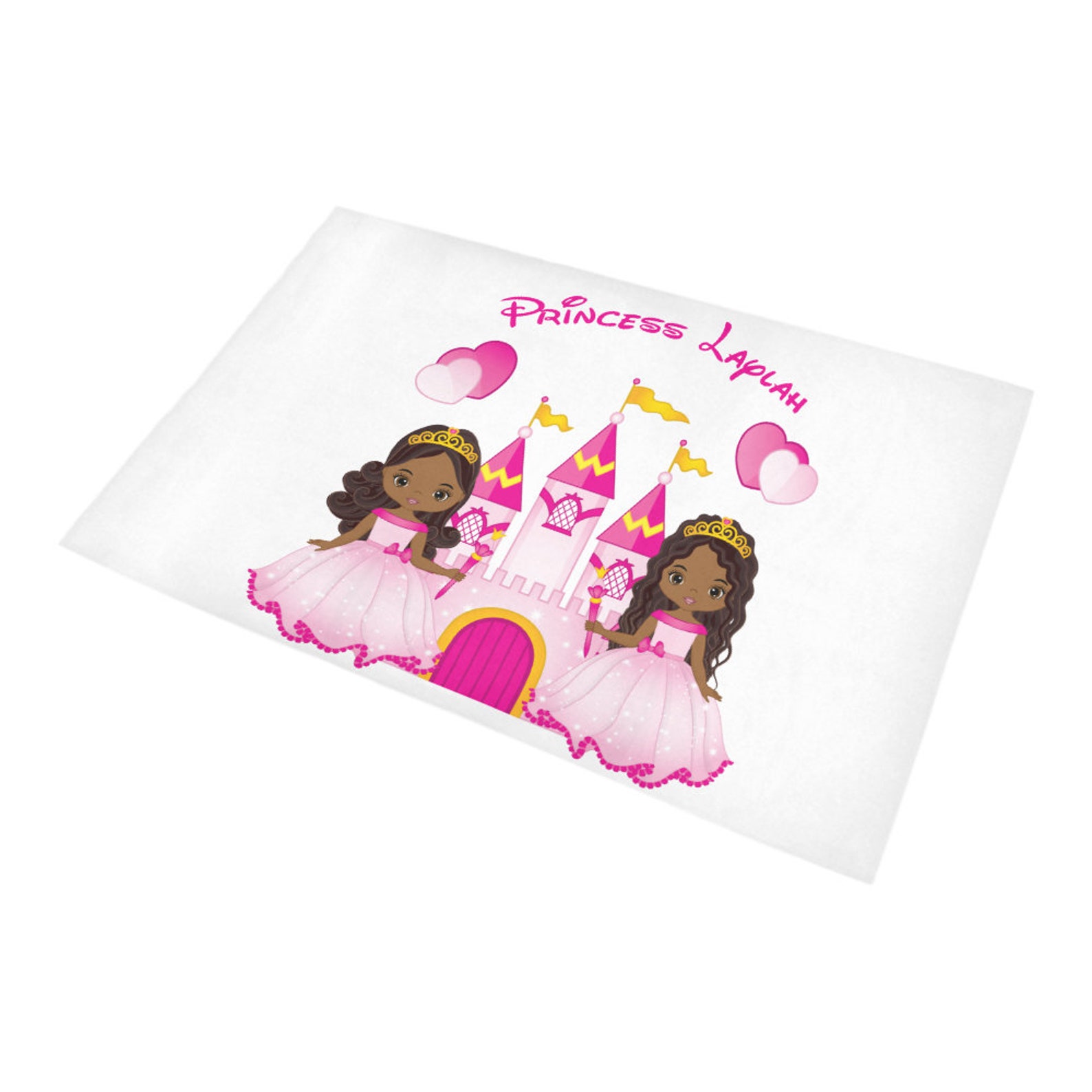 Personalized Princess African American Girls Bathroom Bath Mat Home ...