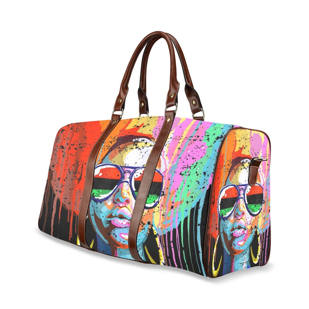 Dripping Revolution Afro Beautiful Print African American Woman Travel ...