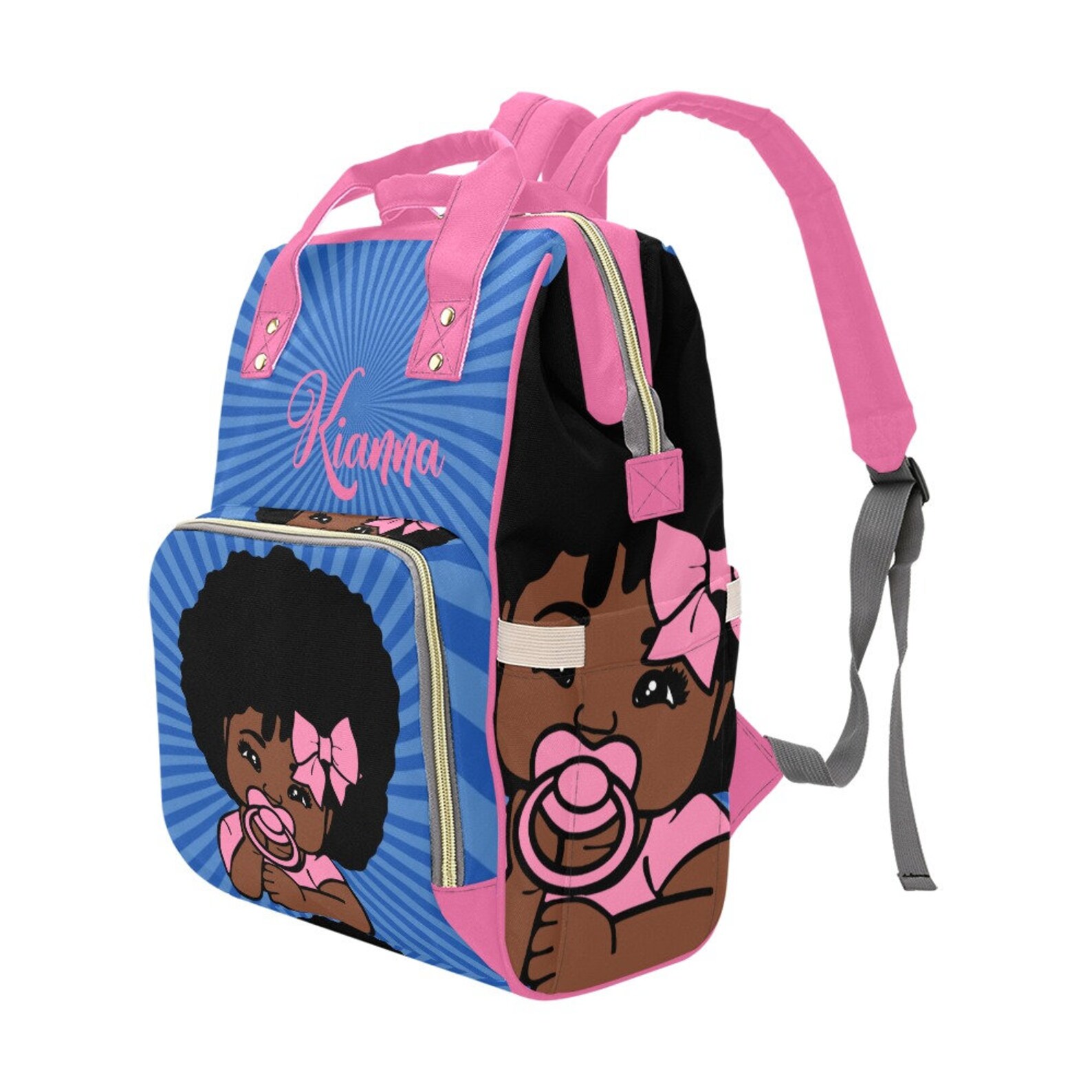 Afro Burst Personalized African American Baby Girl Backpack | Etsy