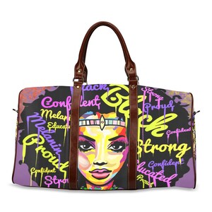 Strong Proud Graffiti Beautiful Print African American Woman Travel ...