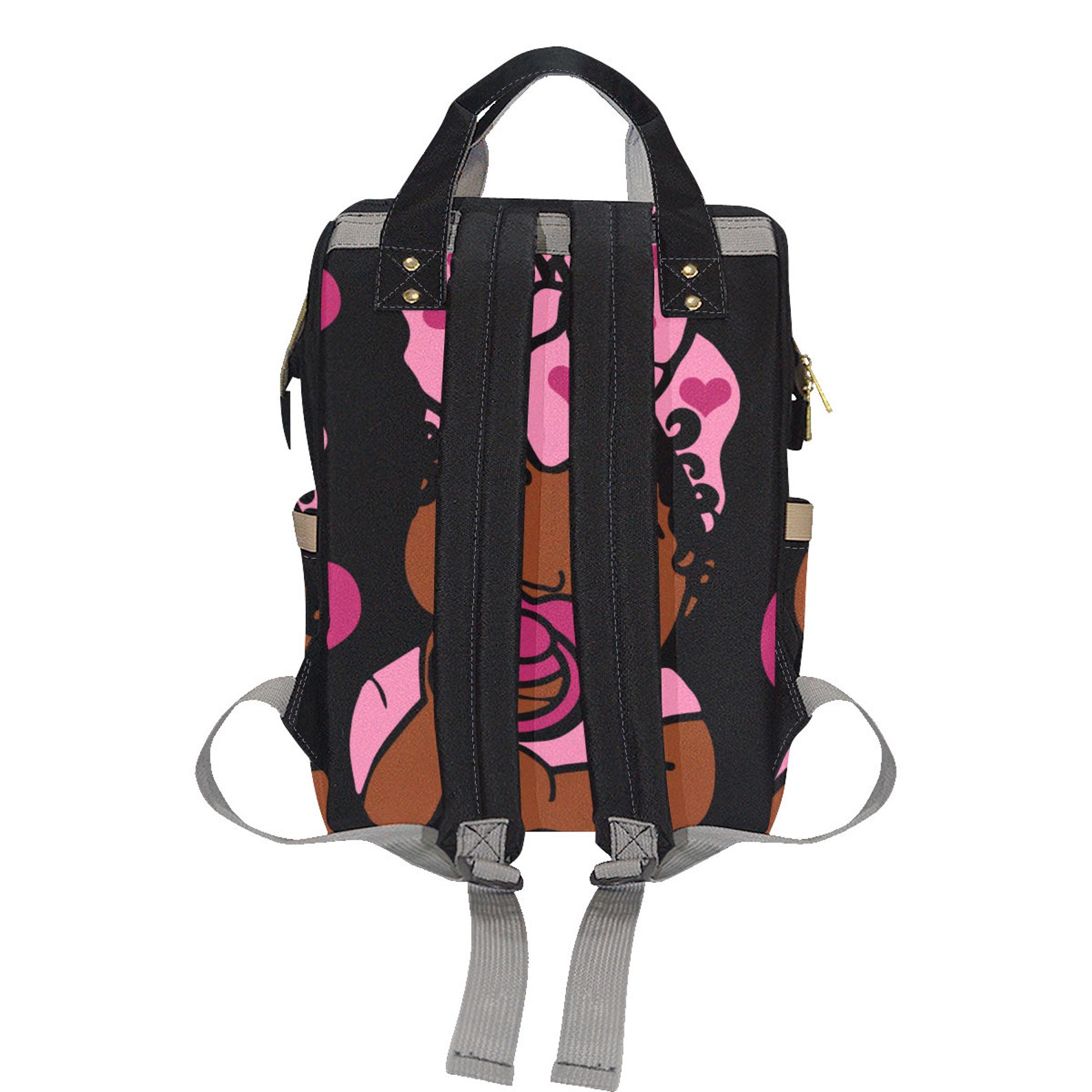 African American Baby Girl Backpack Diaper Clothing Bottles Bag Unique ...