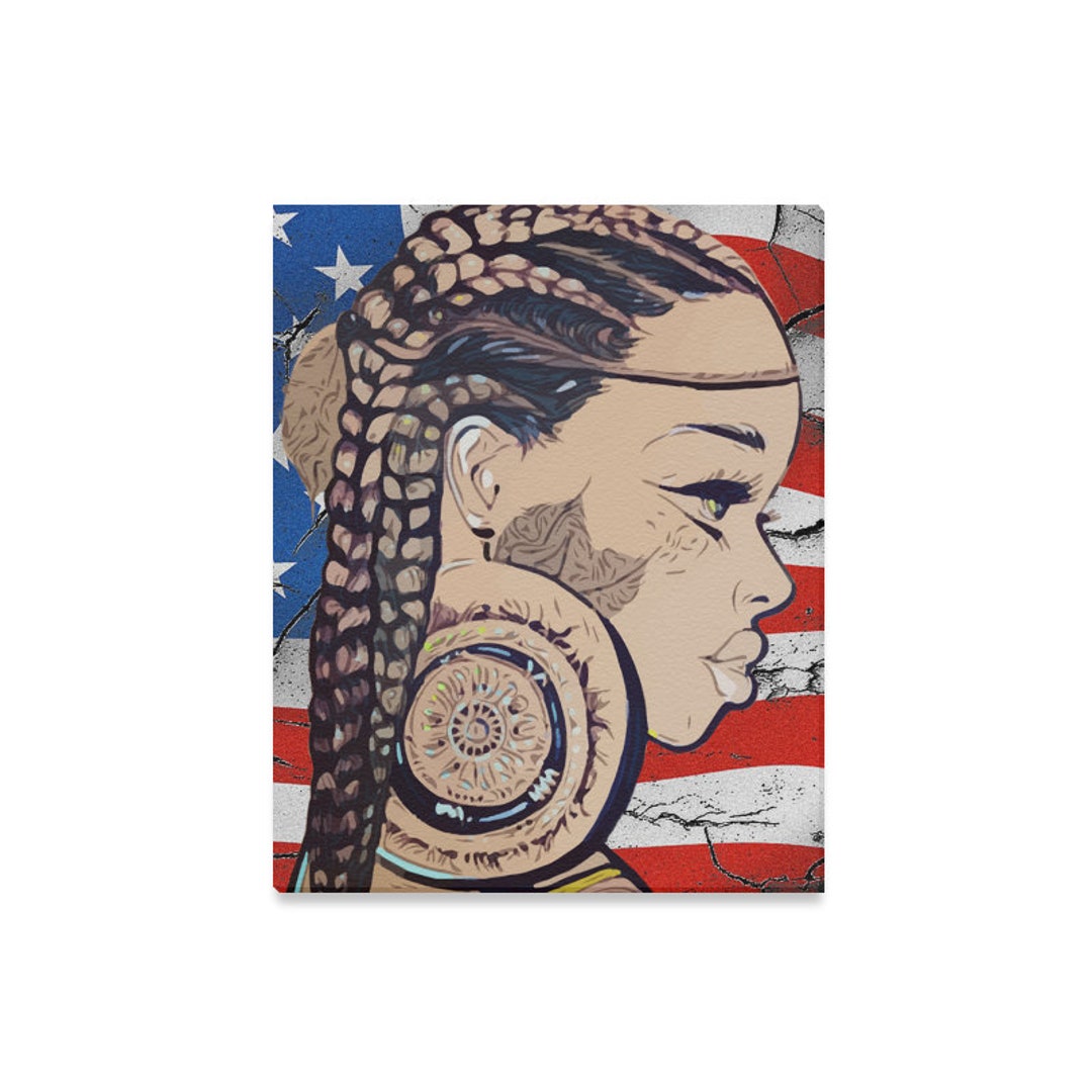 America Native African American Woman on Canvas Wall Art Home Decor ...