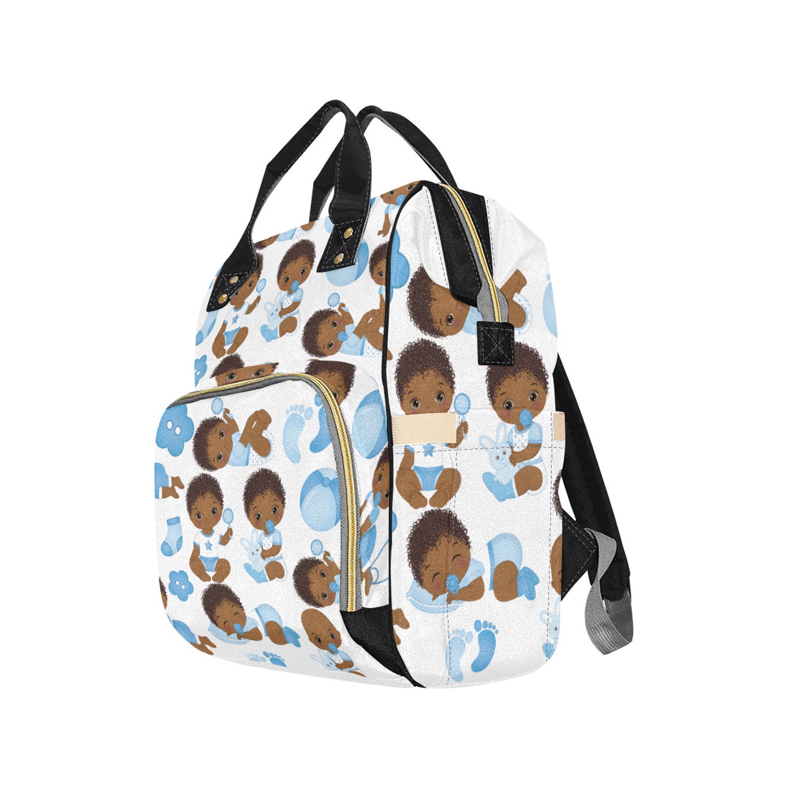 African American Baby Boy Backpack Diaper Clothing Bottles Bag Unique ...