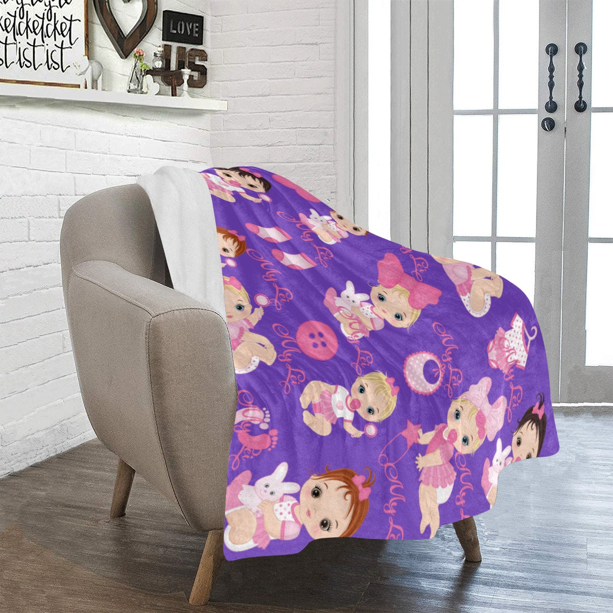 Personalized Baby Girl Baby Fleece Throw Blanket Pick Your | Etsy