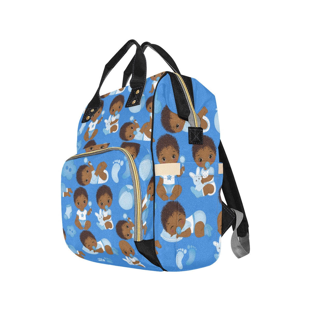African American Baby Boy Backpack Diaper Clothing Bottles Bag Unique ...